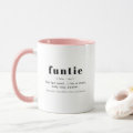 RILEY Modern Cute Funtie Definition Aunt Auntie Mug | Zazzle