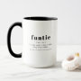 RILEY Modern Cute Funtie Definition Photo Auntie Mug | Zazzle