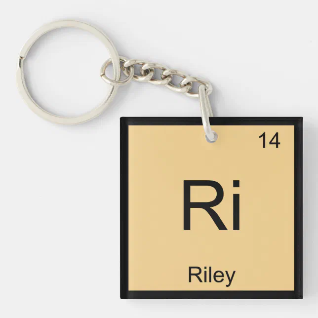 Riley Name Chemistry Element Periodic Table Keychain | Zazzle