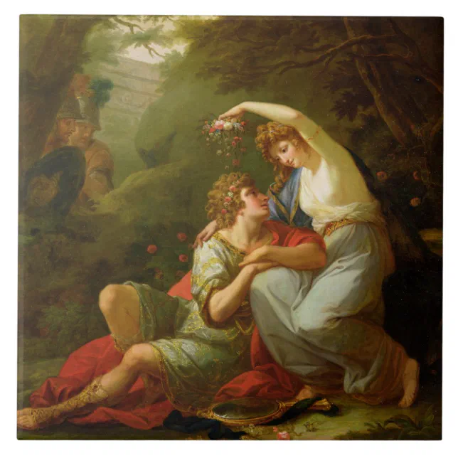 Rinaldo and Armida, 1771 (oil on canvas) Ceramic Tile | Zazzle