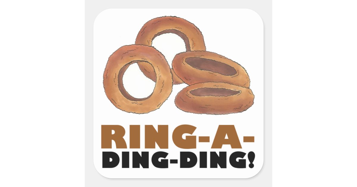 Ring-a-Ding-Ding Bride Engagement Bachelorette Square Sticker | Zazzle
