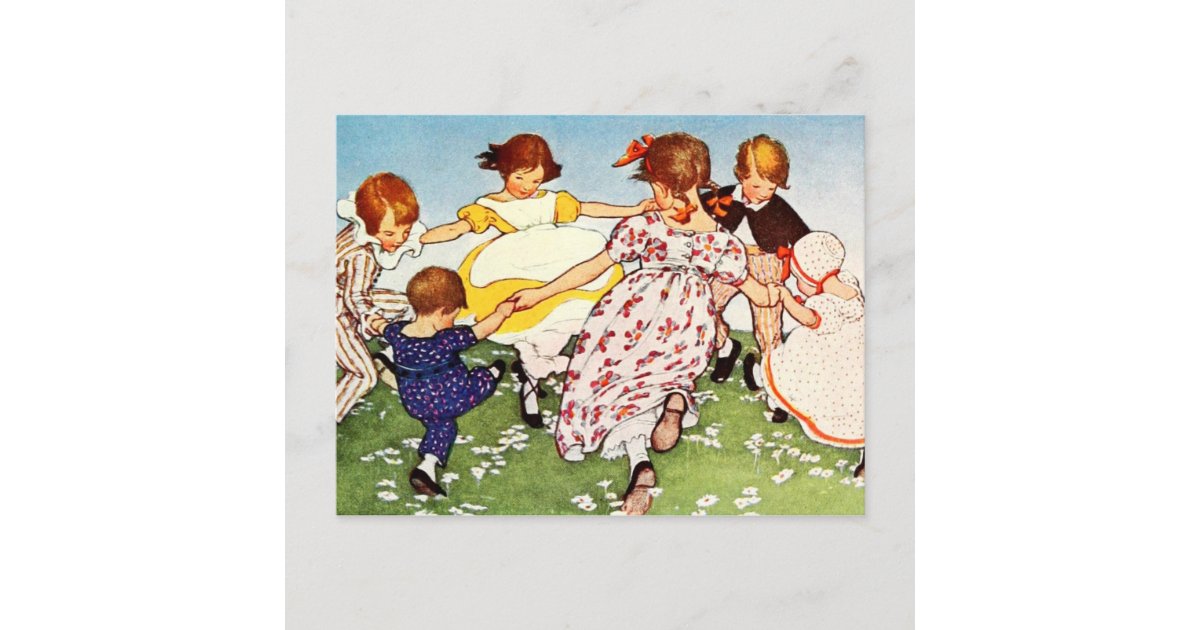 Ring a Ring o' Roses Postcard | Zazzle