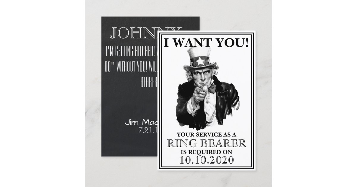 Ring Bearer Proposal Invitation | Zazzle