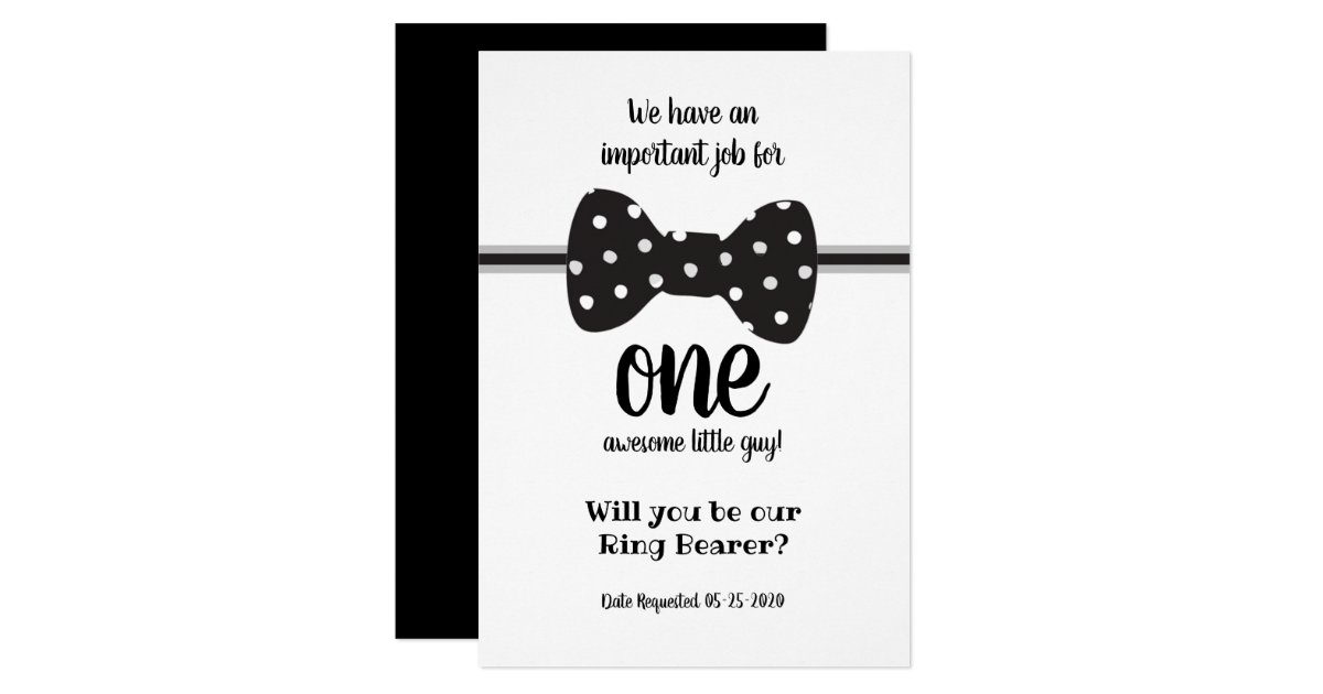 Ring Bearer Request Bow Tie Invitation | Zazzle.com