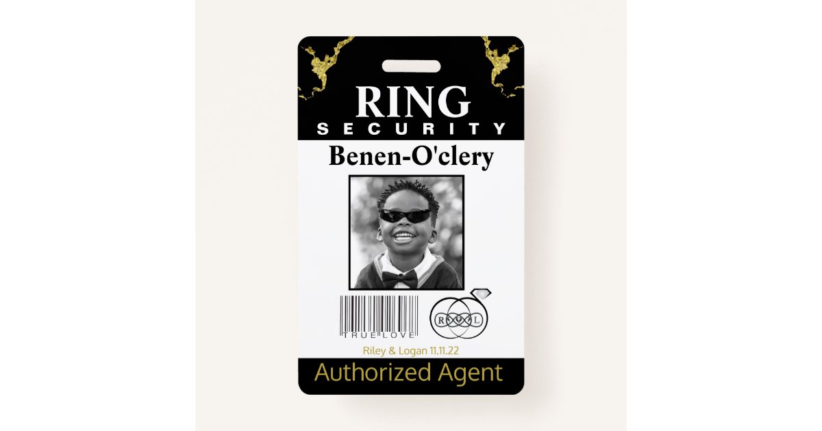 Ring Bearer Security Badge | Zazzle