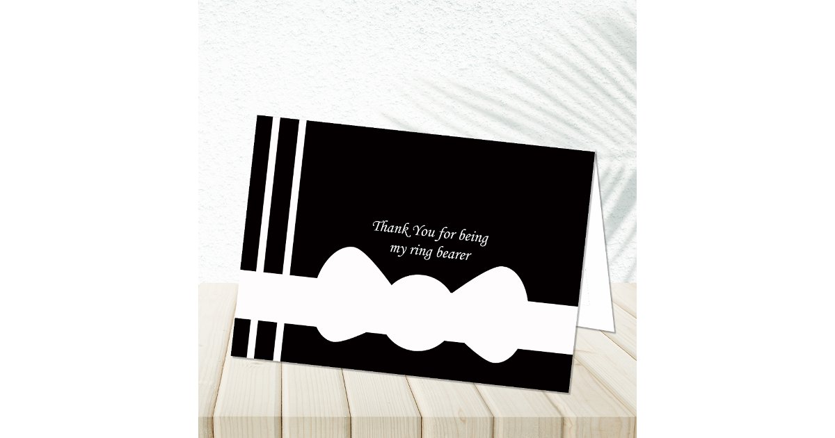 Ring Bearer Thank You Card | Zazzle