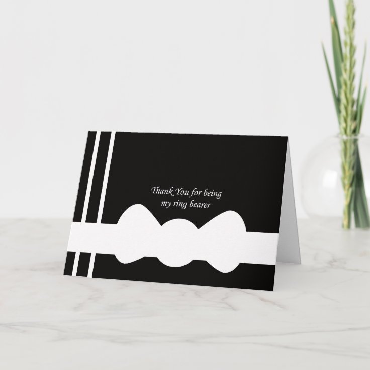 Ring Bearer Thank You Card | Zazzle