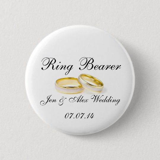 Ring Bearer Wedding Party Pins Buttons | Zazzle.com