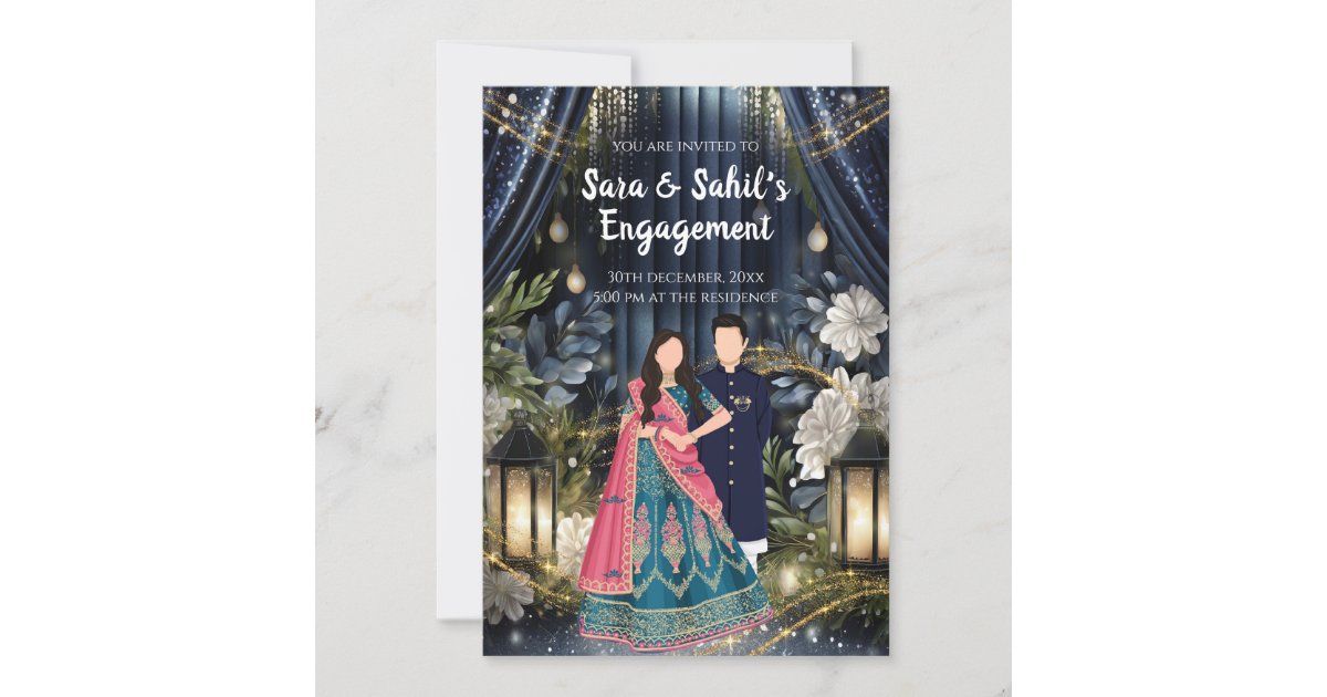 Ring Ceremony invite Indian Engagement invitation | Zazzle