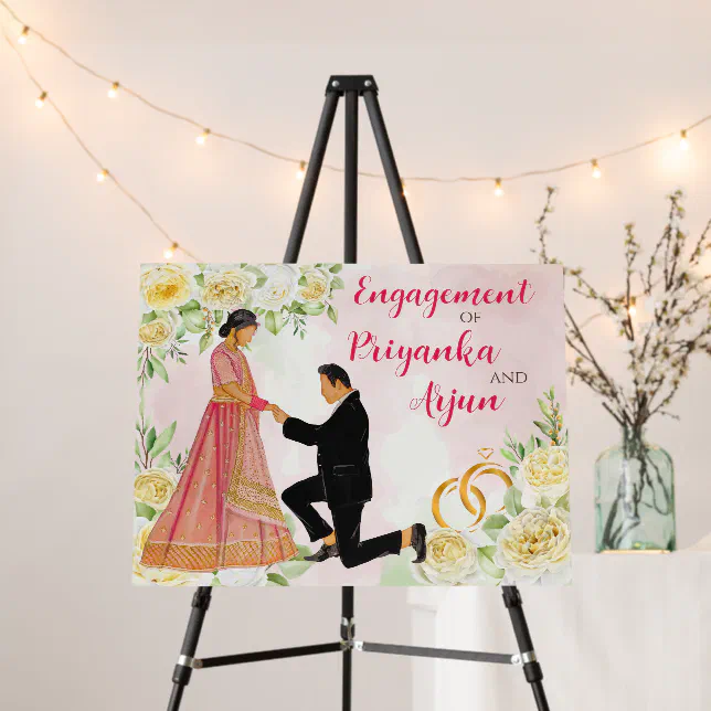 Ring Ceremony Welcome Signs & Roka Ceremony sign | Zazzle