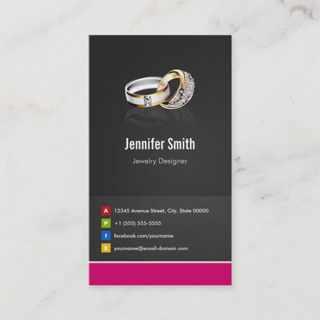 Ring Design Jeweler Jeweller Jewelry Jewellery Business Card | Zazzle