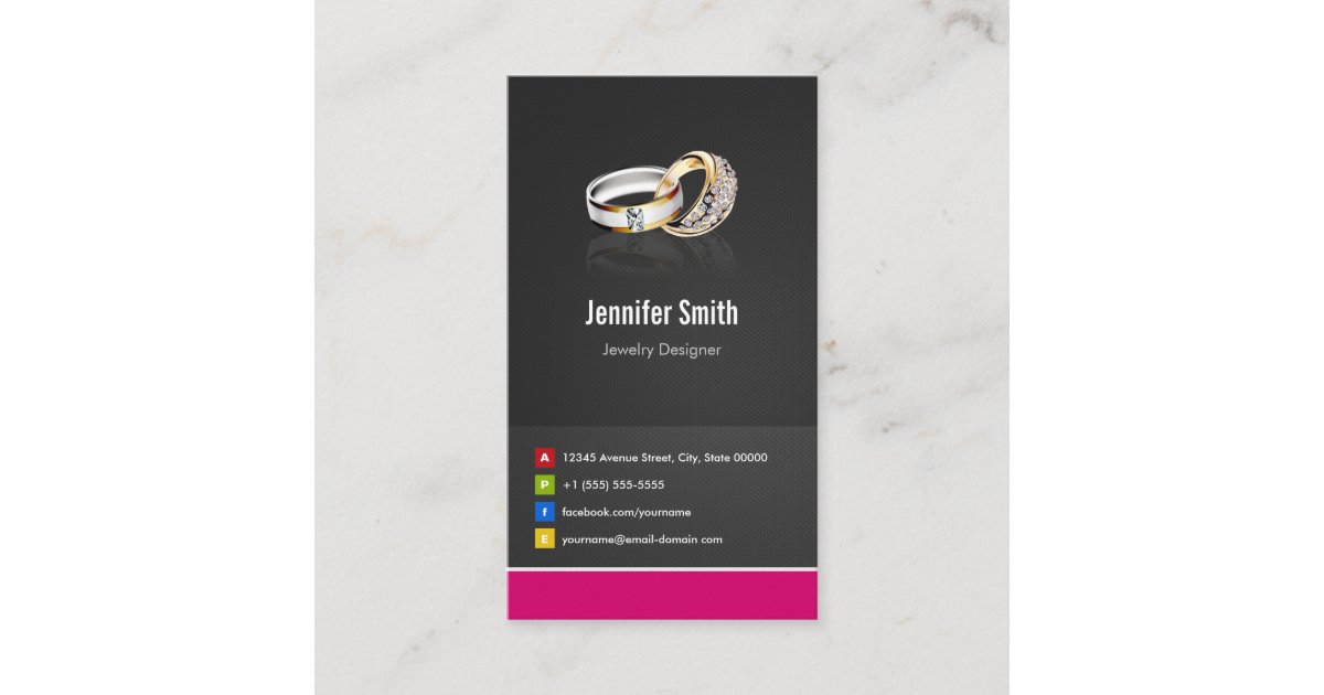 Ring Design Jeweler Jeweller Jewelry Jewellery Business Card | Zazzle