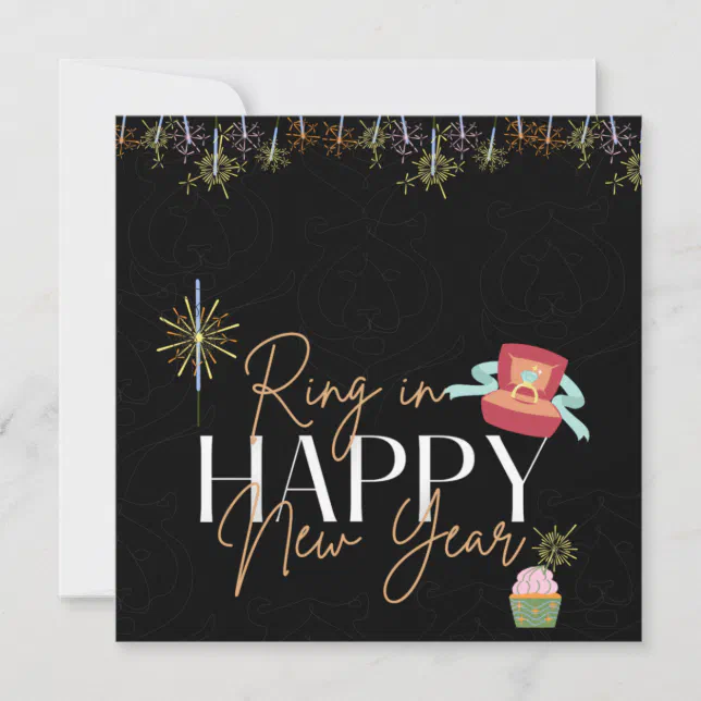 Ring In The New Year Faux Foil Party Invitation | Zazzle