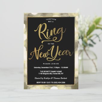 Ring In The New Year | New Years Eve Party Invitation | Zazzle