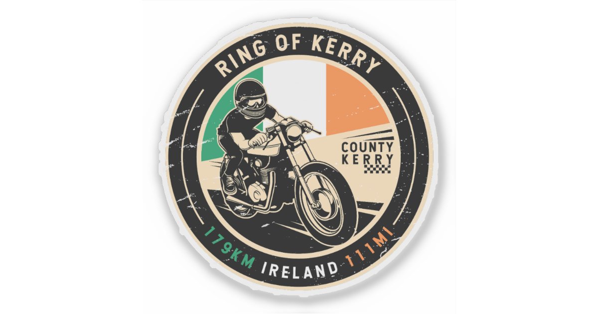 Ring of Kerry Ireland Motorcycle Sticker | Zazzle