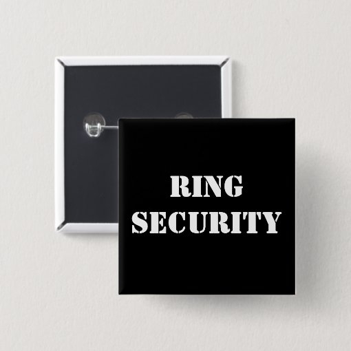 RING SECURITY square button | Zazzle
