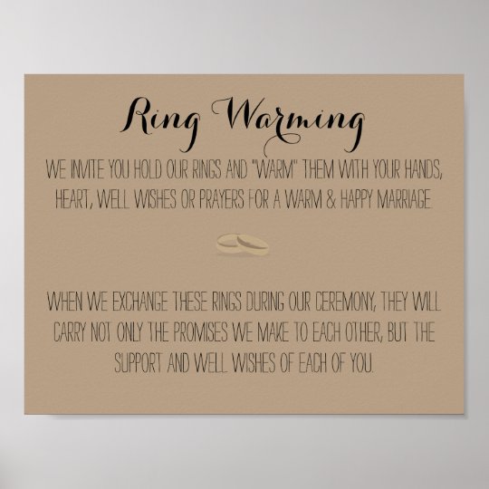 Ring Warming Sign | Zazzle.com