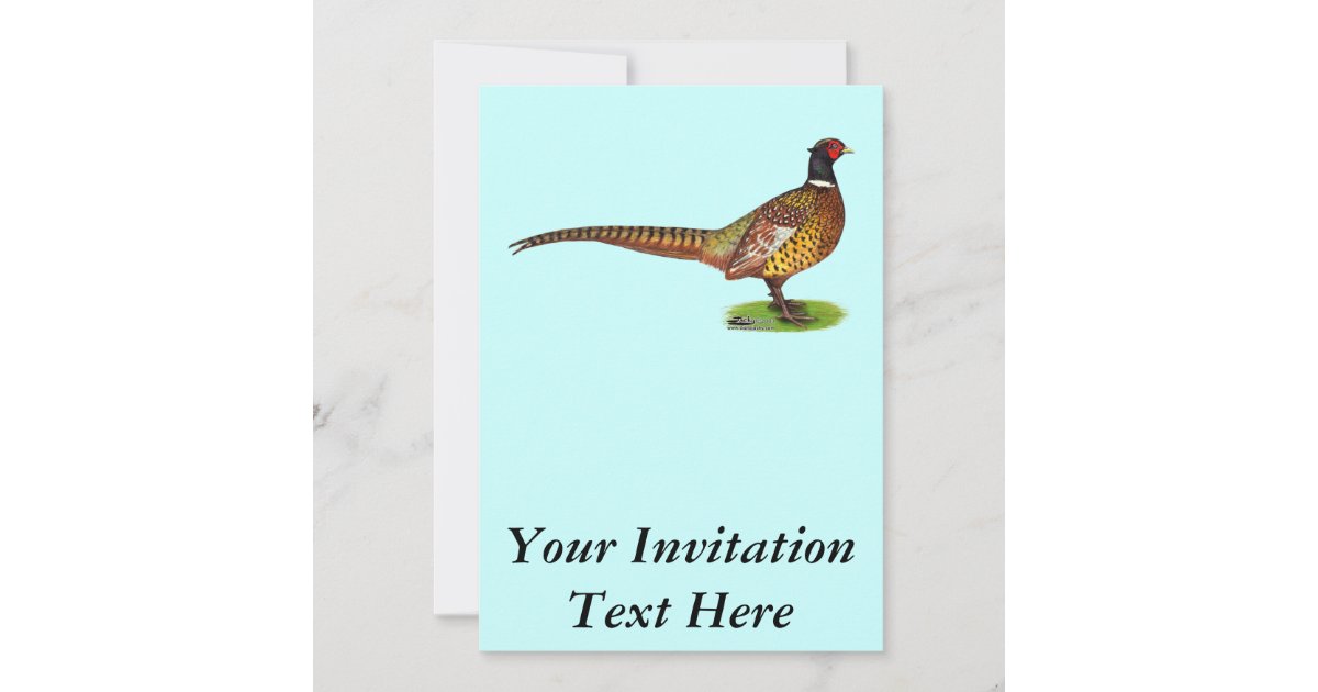 Ringneck Pheasant Rooster Invitation | Zazzle