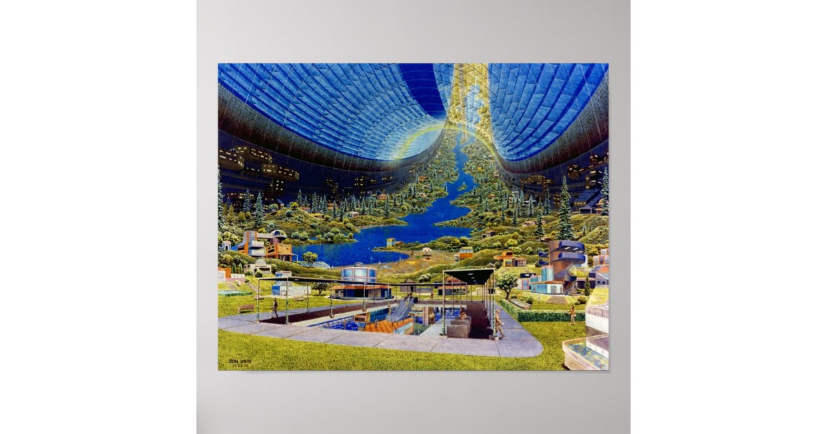 Ringworld toroidal space habitat poster | Zazzle
