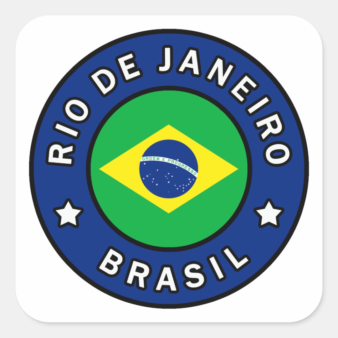 Rio de Janeiro Brasil Square Sticker | Zazzle