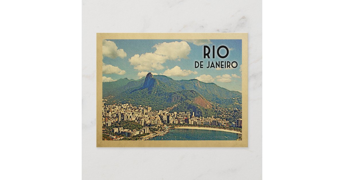 Rio De Janeiro Brazil Vintage Travel Postcard | Zazzle