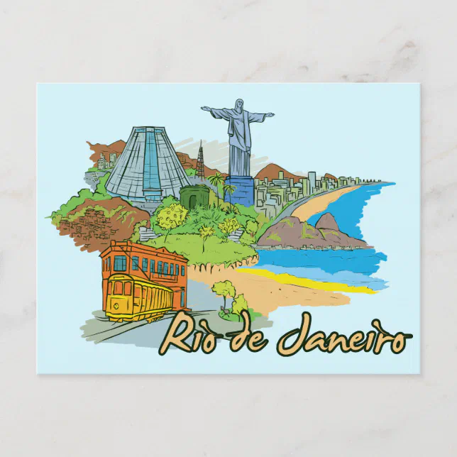 Rio de Janeiro, Brazil World Famous City Postcard | Zazzle