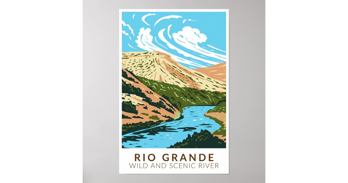 Rio Grande Wild and Scenic River Vintage Poster | Zazzle