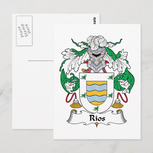 Rios Family Crest Postcard | Zazzle