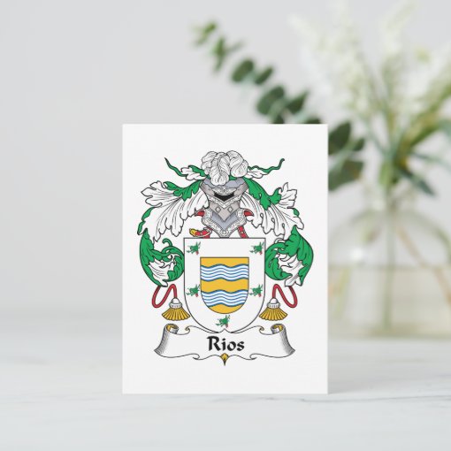 Rios Family Crest Postcard | Zazzle