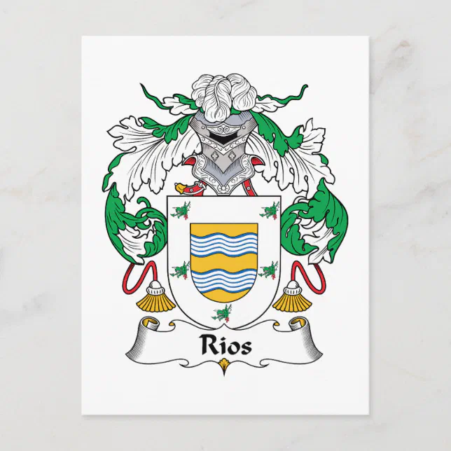 Rios Family Crest Postcard | Zazzle