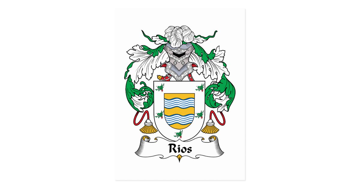 Rios Family Crest Postcard | Zazzle.com