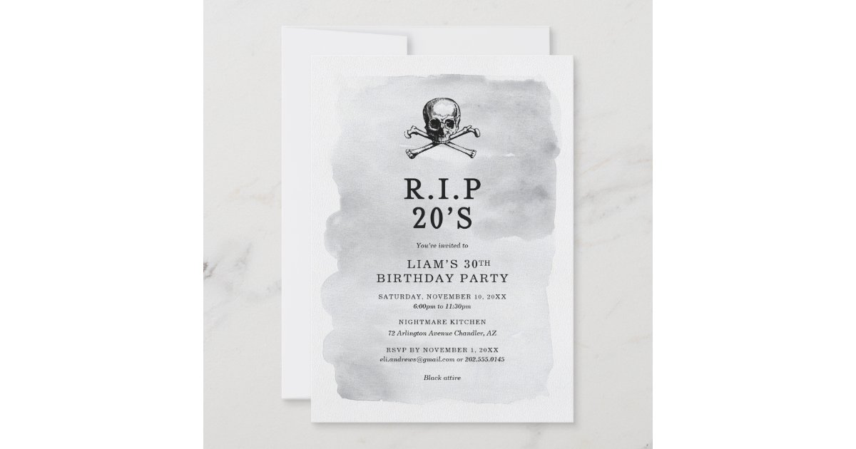 RIP 20's Invitation | Zazzle