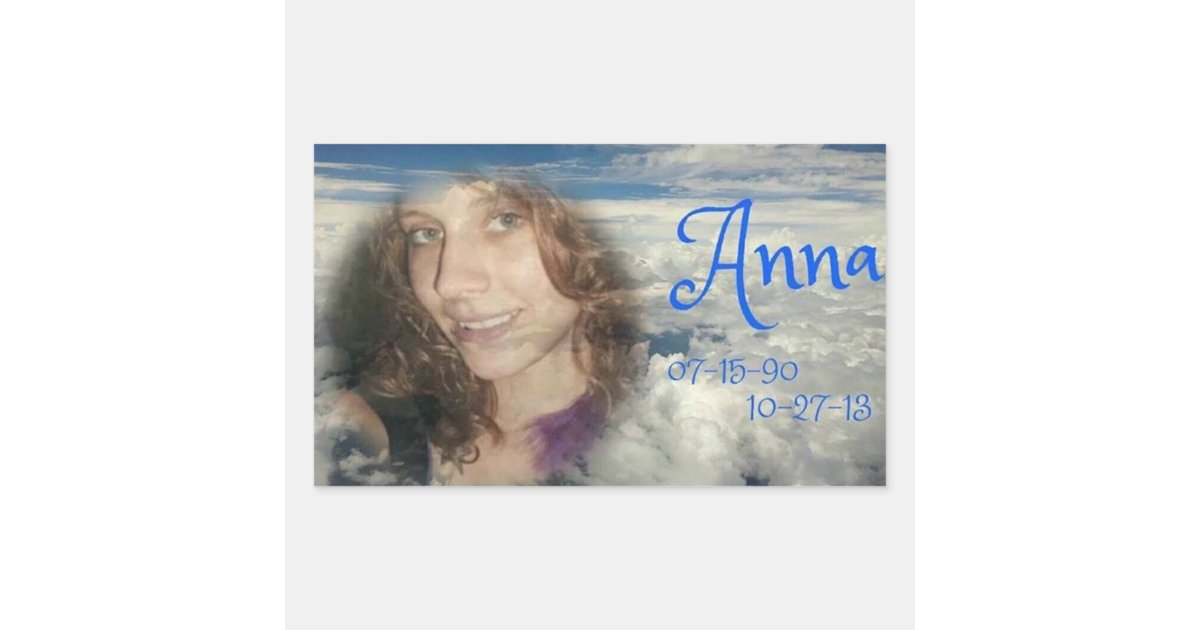 rip ANNA Rectangular Sticker | Zazzle