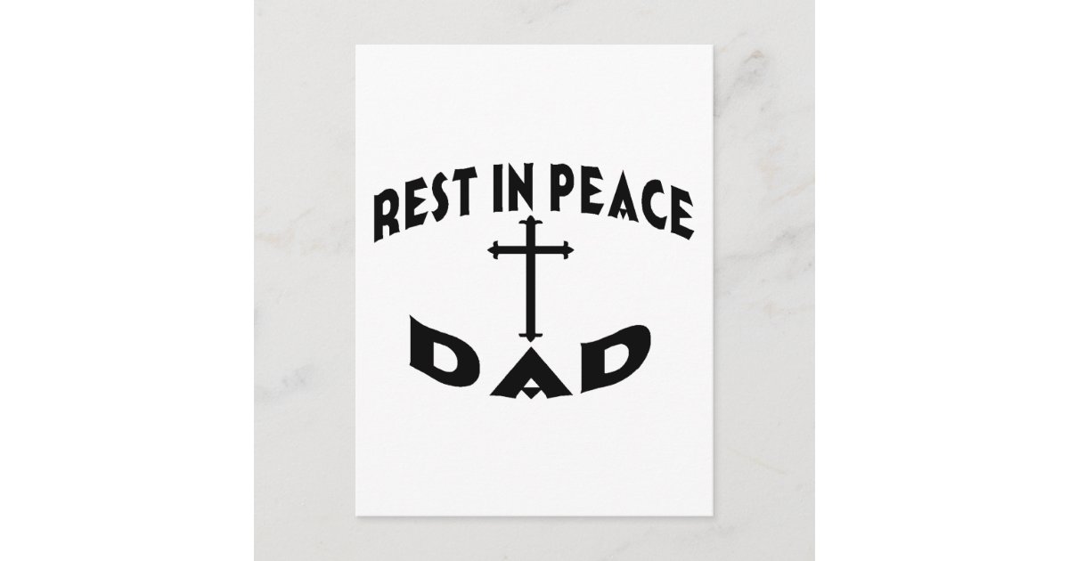RIP Dad Postcard | Zazzle