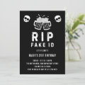 RIP Fake ID Funny Beer Drinking Joke 21st Birthday Invitation | Zazzle