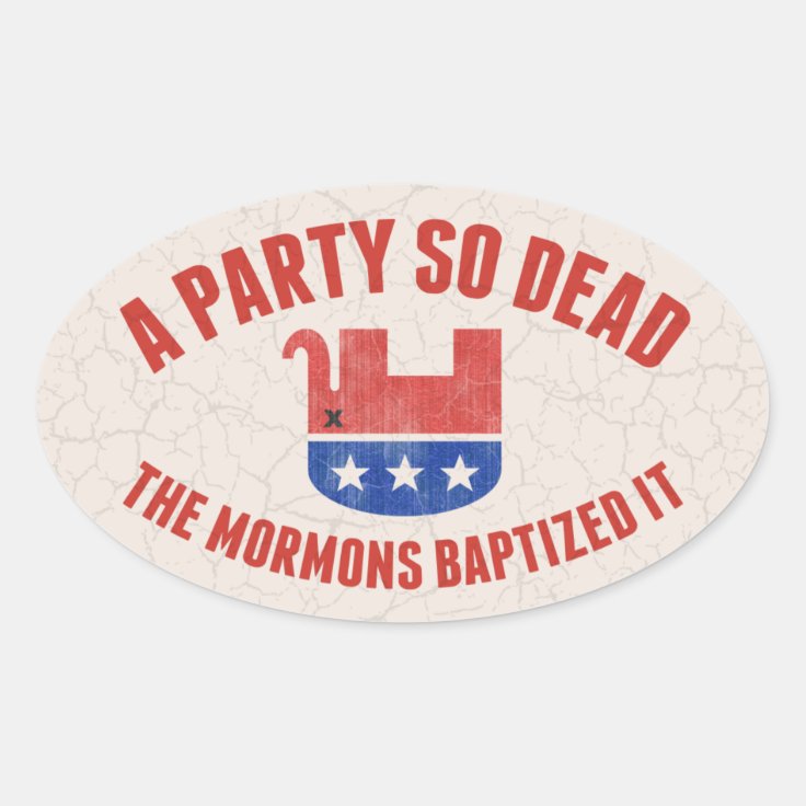 RIP-GOP OVAL STICKER | Zazzle