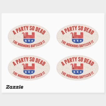 RIP-GOP OVAL STICKER | Zazzle