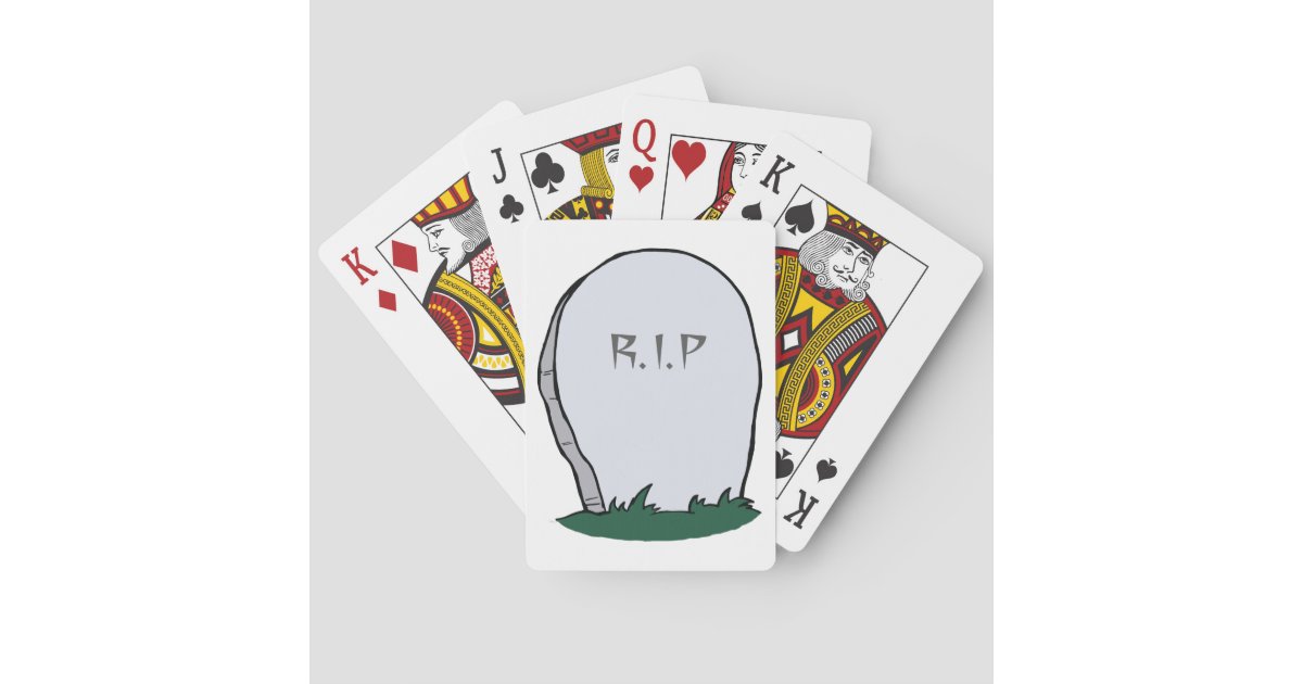 RIP Gravestone Cemetery Playing Cards | Zazzle