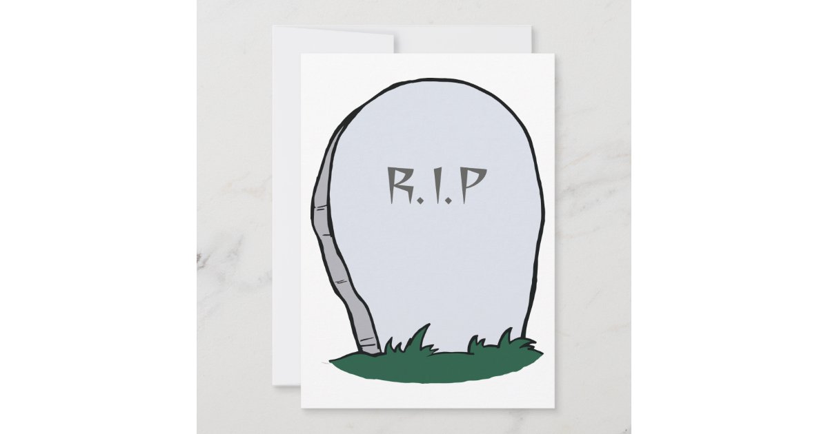 RIP Gravestone Invitation | Zazzle