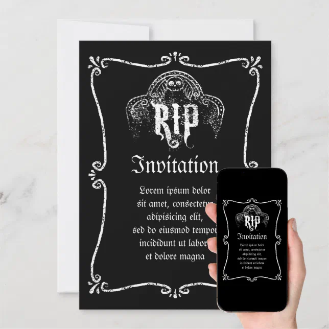 RIP INVITATION | Zazzle