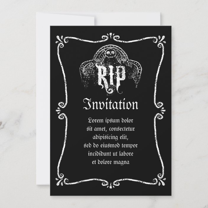 RIP INVITATION | Zazzle.com