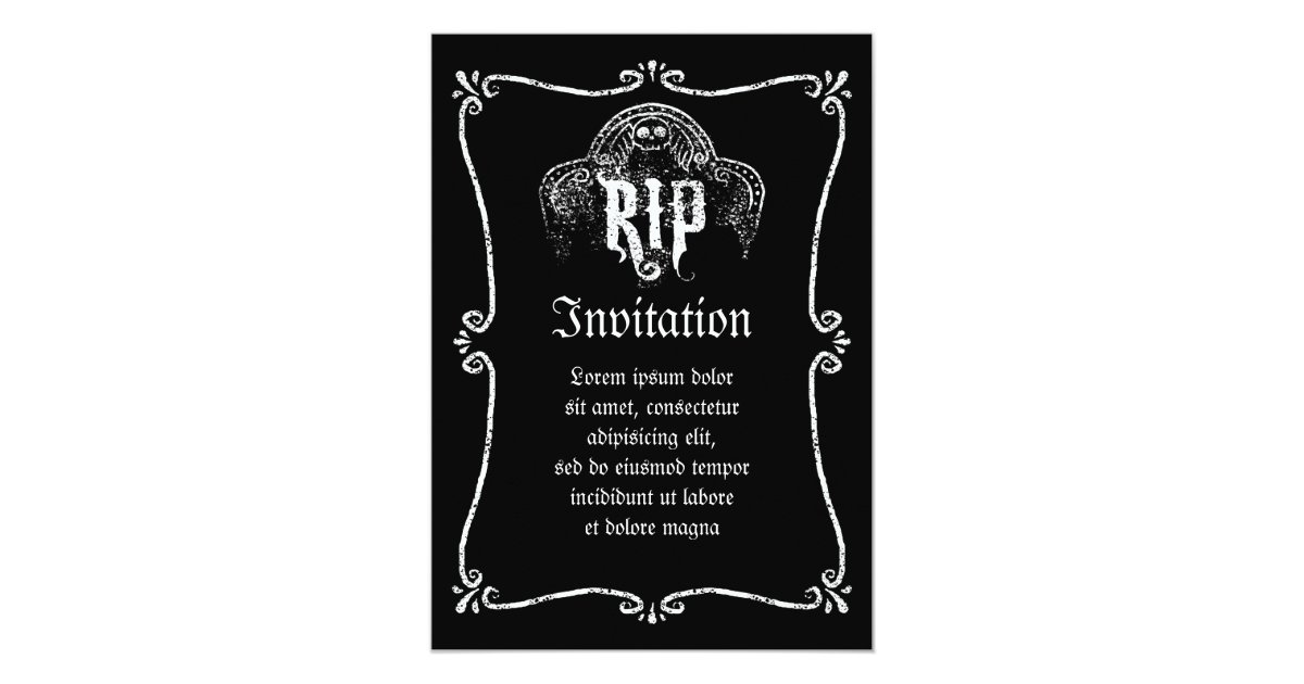 RIP INVITATION | Zazzle.com