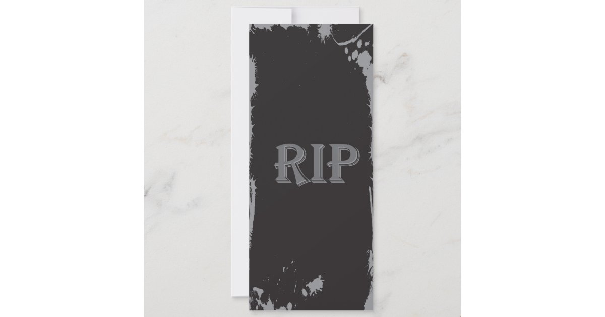 RIP - Really Interesting Party Halloween invitatio Invitation | Zazzle