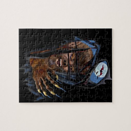 RIP ROARING WEREWOLF JIGSAW PUZZLE | Zazzle