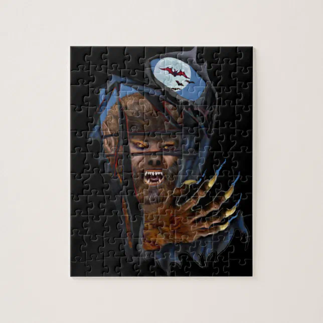 RIP ROARING WEREWOLF JIGSAW PUZZLE | Zazzle