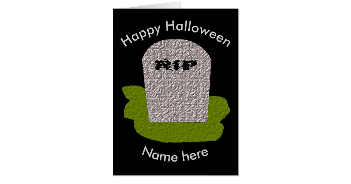RIP Tombstone Huge Custom Card | Zazzle