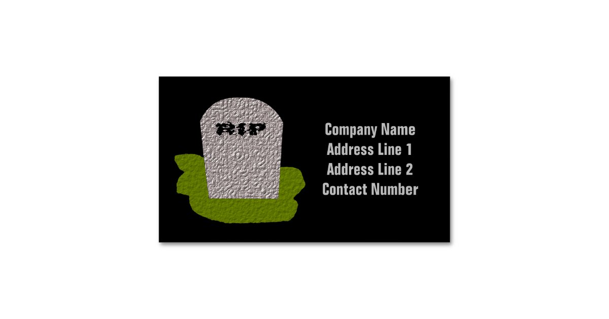 RIP Tombstone Magnetic Business Cards | Zazzle