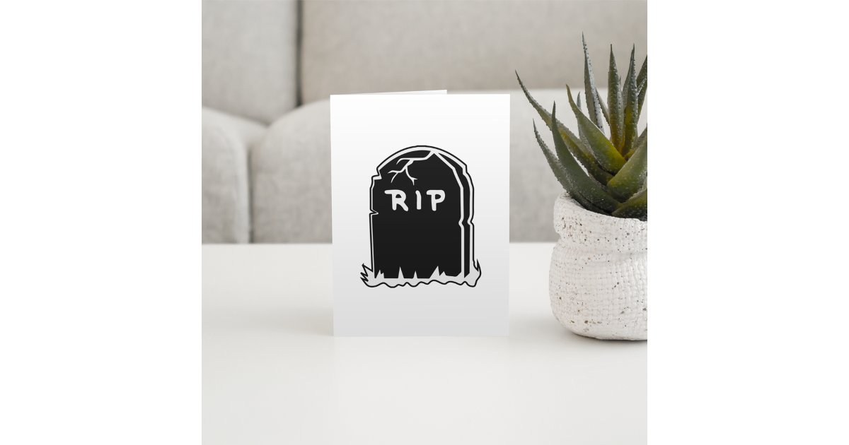 RIP Tombstone Note Cards | Zazzle