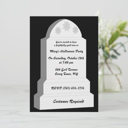 RIP Tombstone Party Invitation | Zazzle