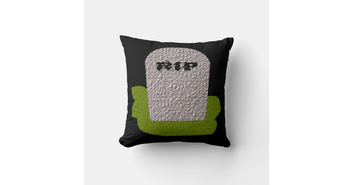 RIP Tombstone Pillow | Zazzle